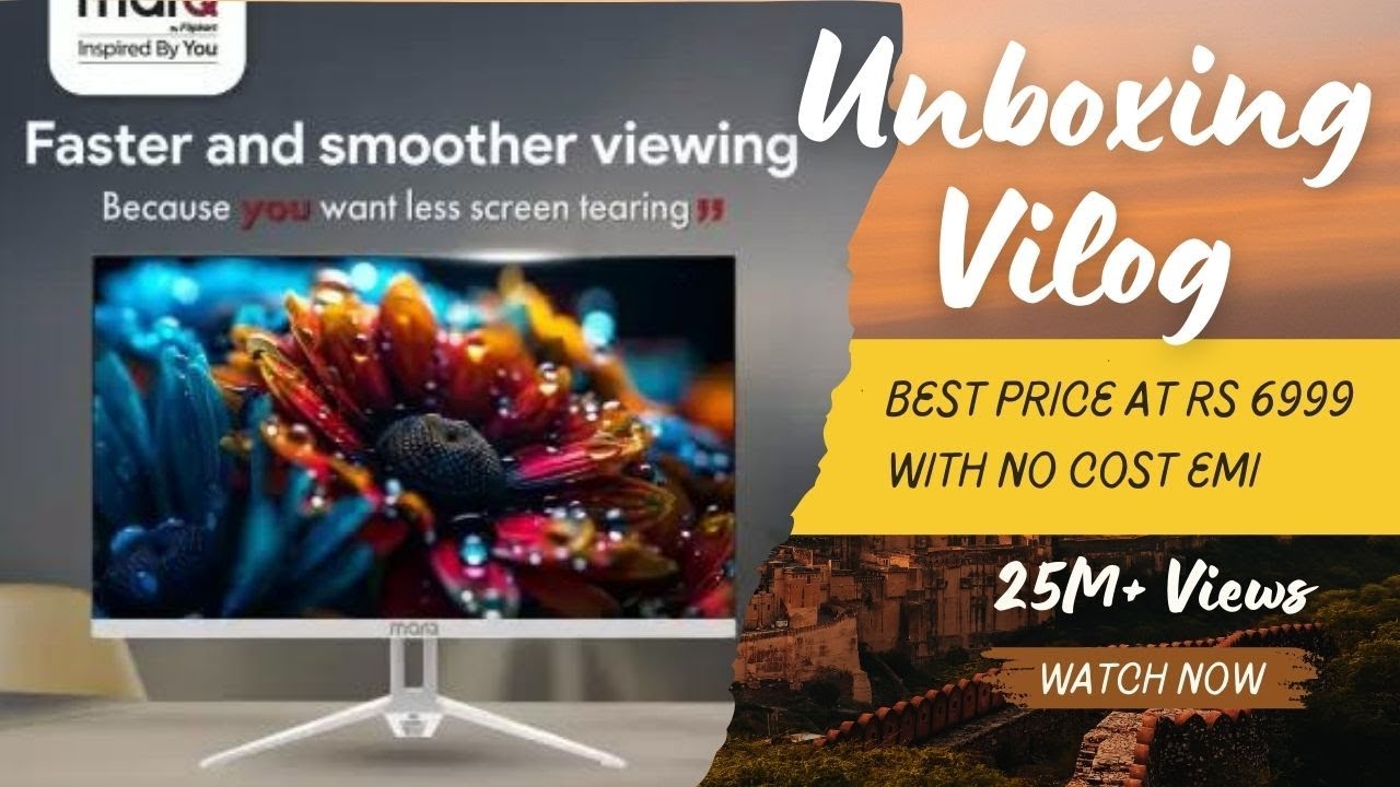 Marq monitor by Flipkart unboxing by delivery boy - YouTube