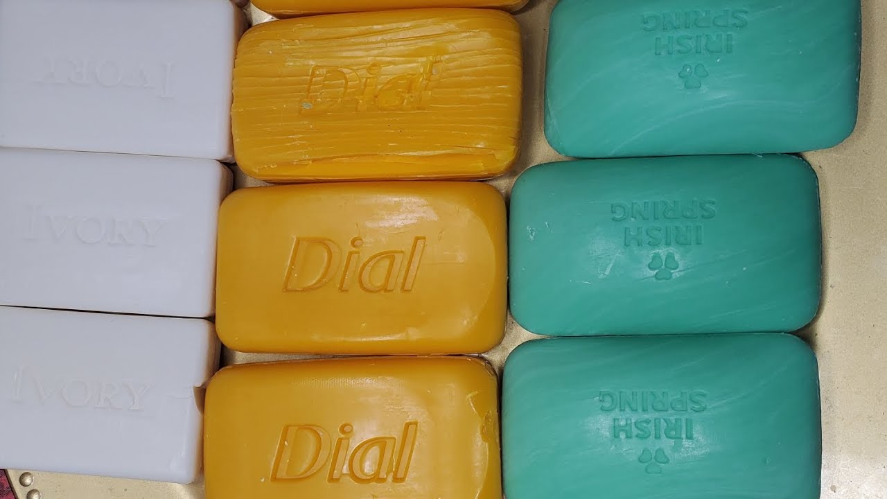 ASMR SOAP CUTTING; CUTTING DIAL, IVORY AND IRISH SPRING SOAPS. - YouTube