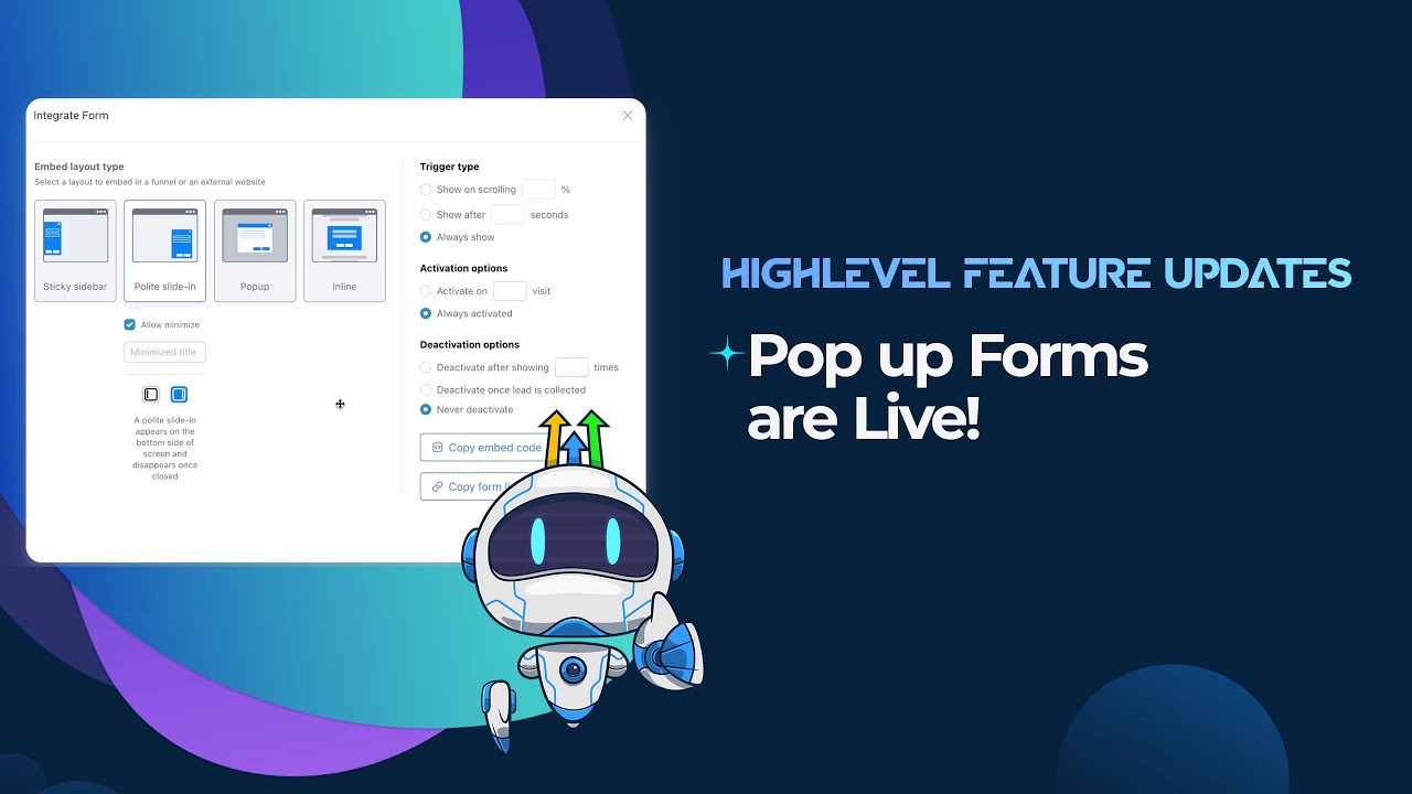 Pop up Forms are Live! - YouTube