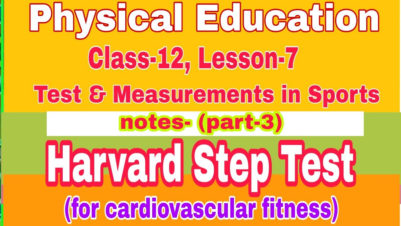 Harvard step test (notes with explanation) - YouTube
