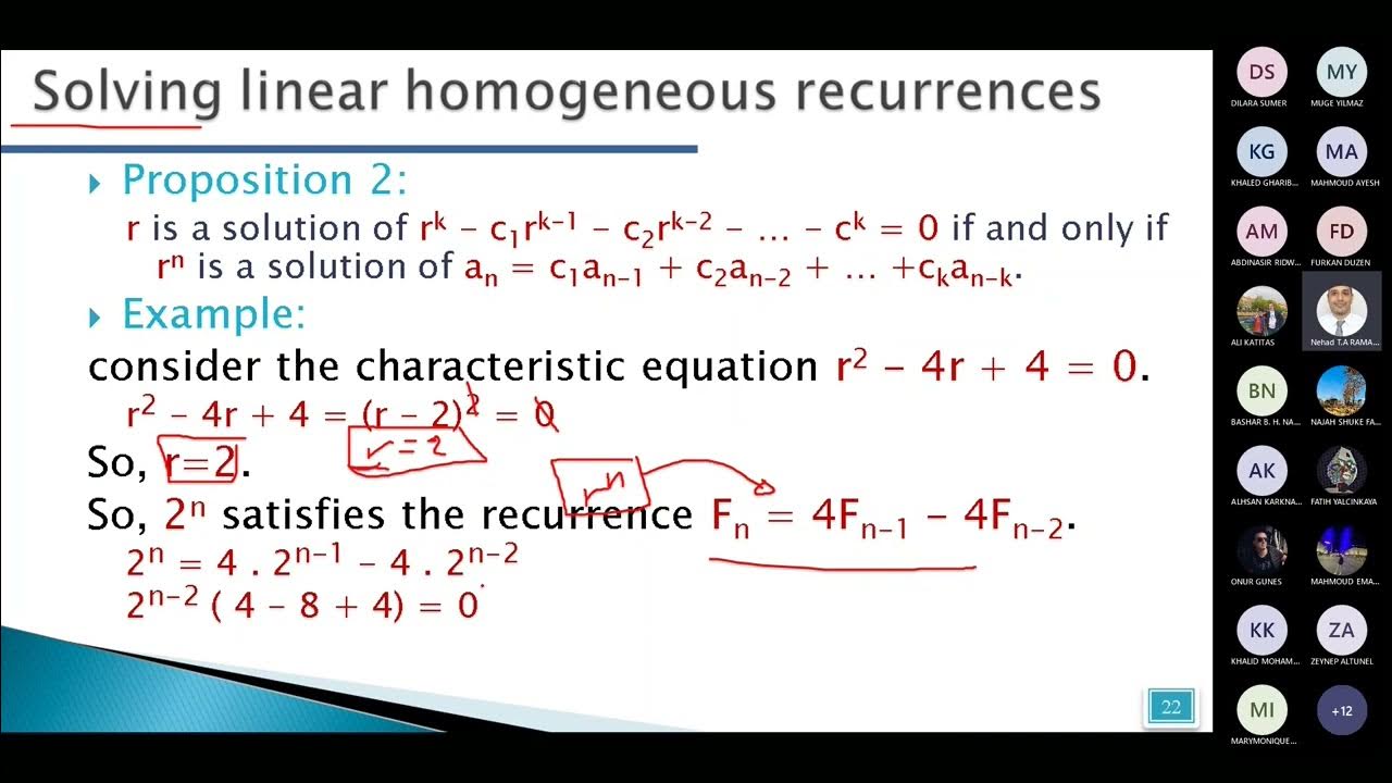 Lec6-part2(Full version)-Discrete Mathematics(Solving Linear Recurrence Relations) - YouTube