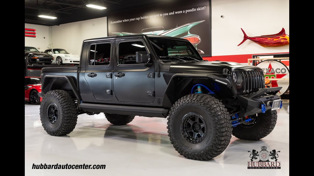 2020 Custom Jeep Gladiator - 1 of 1 Bobbed Bed - Built for SEMA Show! - YouTube