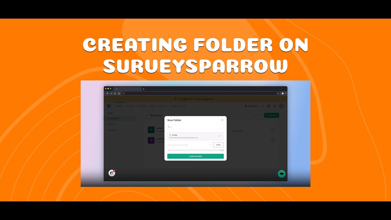 Creating Folder on SurveySparrow - YouTube