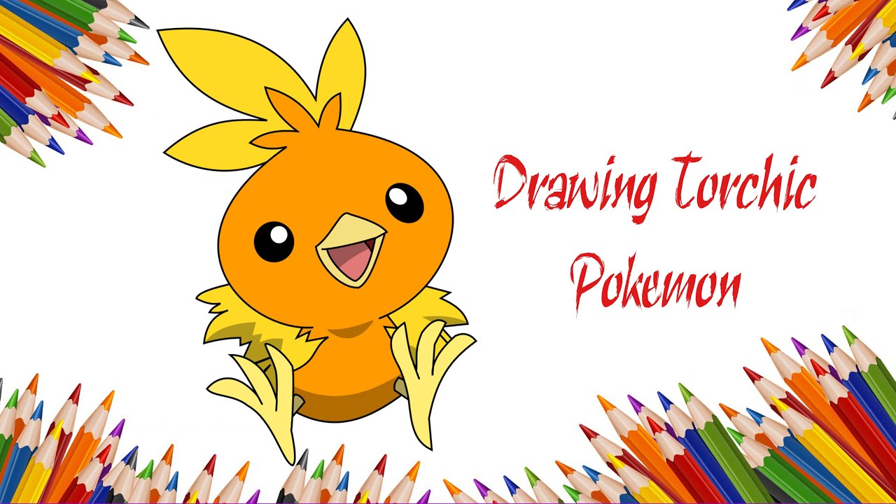 How to draw Torchic from Pokemon Go - YouTube
