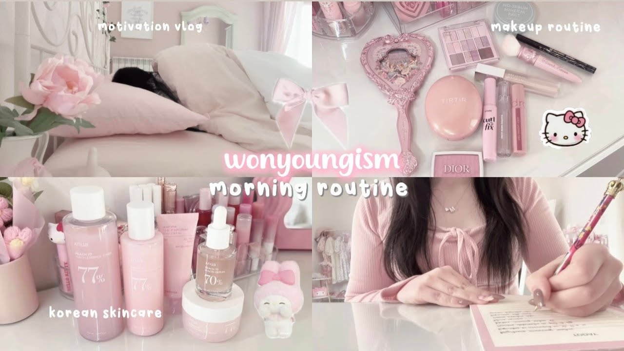 my morning routine as a wonyoungism girl🐰🎀 || motivation vlog, makeup ...