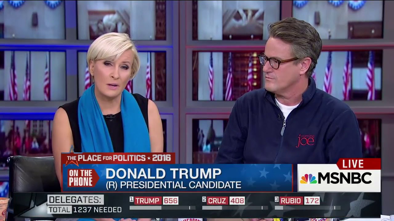 MSNBC: Donald Trump Interview on Morning Joe - March 16, 2016 - YouTube