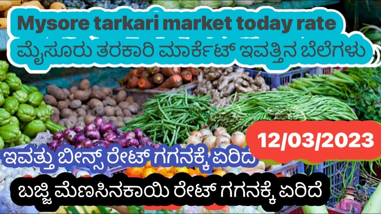 || Mysore tarkari market today rate.? 12/03/2023 ಮೈಸೂರ್ ತರಕಾರಿ ಮಾರ್ಕೆಟ್ ...