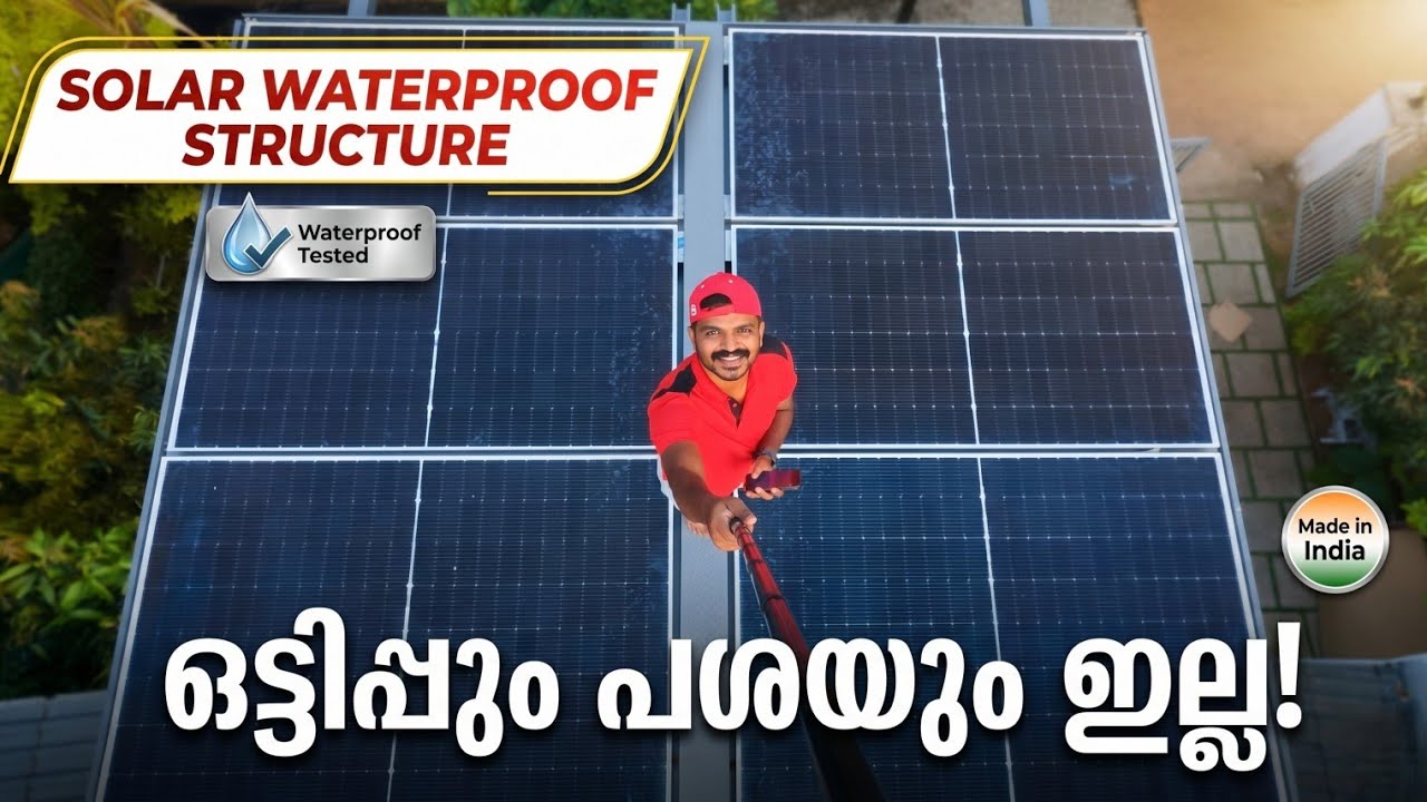 Solar Waterproof Structure installation | Full Metal Work - No glue and ...