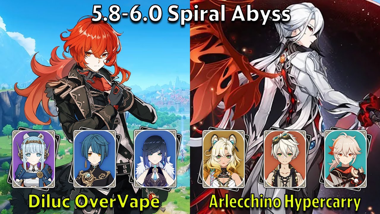 C5 Diluc Lunar OverVape & C2 Arlecchino Hypercarry - Genshin Impact 5.8 ...