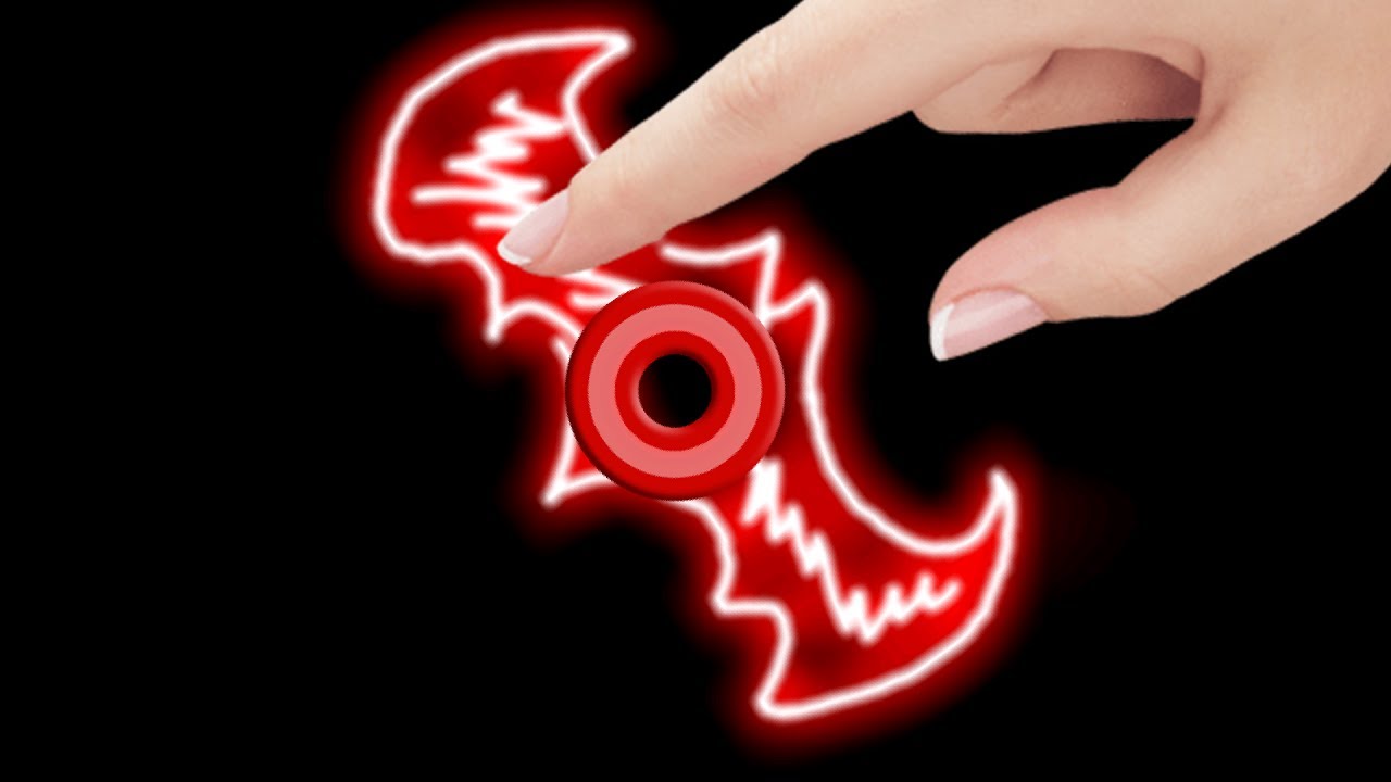 How To Draw Glow Fidget Spinner - YouTube