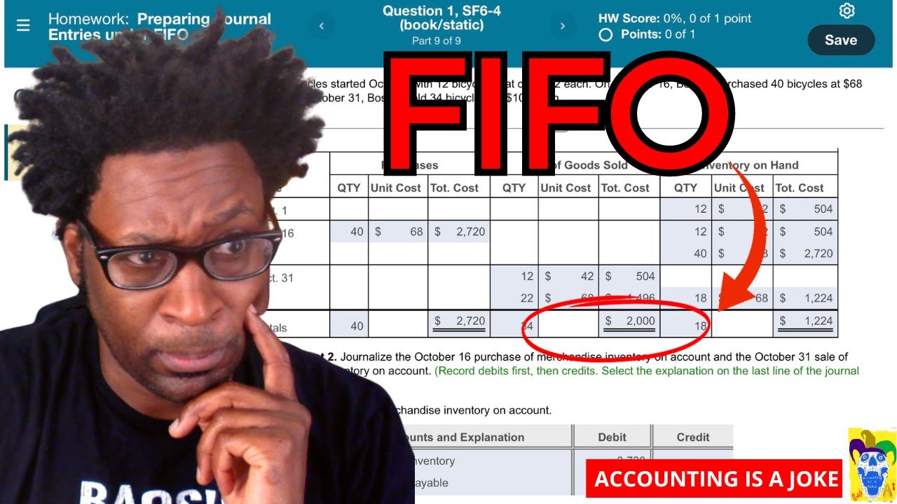 FIFO Problem: How to Calculate Inventory & Journalize Transactions ...