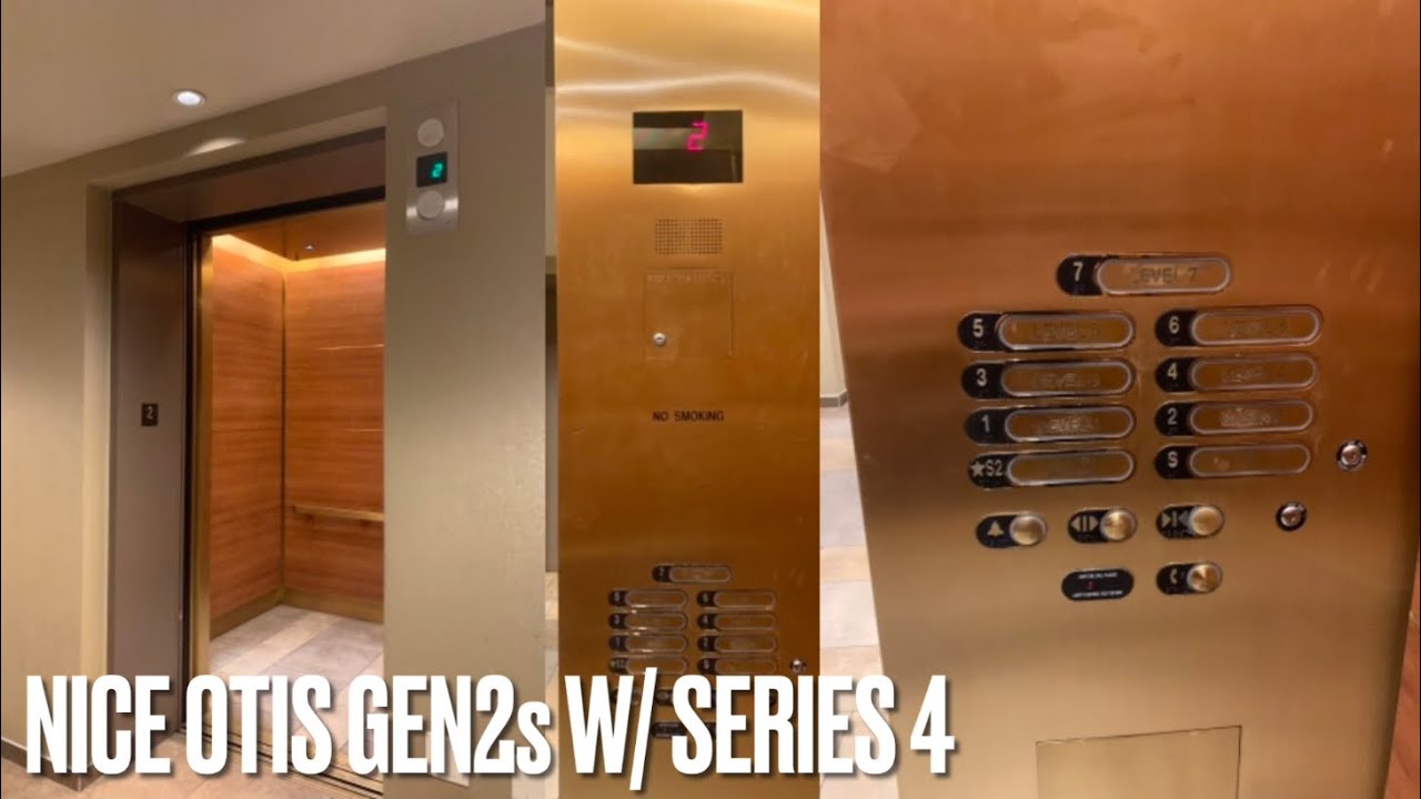 NICE Otis Gen2 w/ Series 4 elevators @ Aria Parking Garage - Las Vegas ...