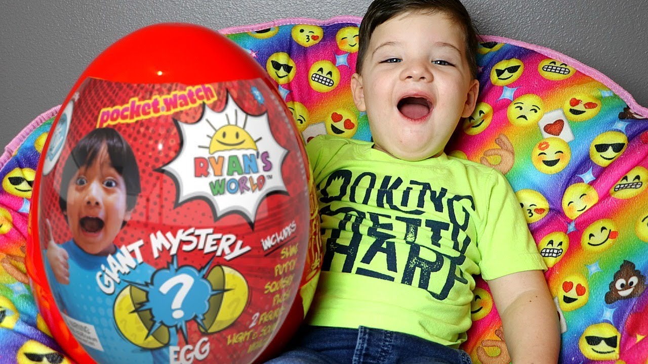 Caleb Pretend Play with Ryan ToysReview GIANT Surprise Egg Toys! - YouTube