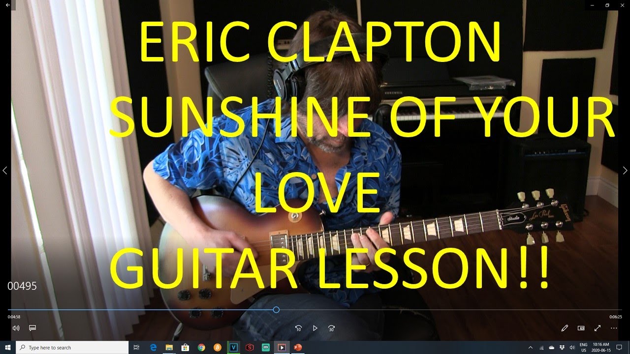 Eric Clapton Sunshine Of Your Love Guitar Lesson Youtube 0946