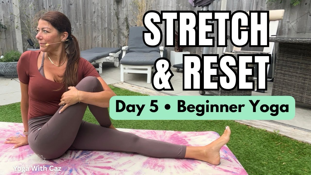 Full Body Stretch + Reset Yoga | Day 5 – Beginner Morning Yoga ...