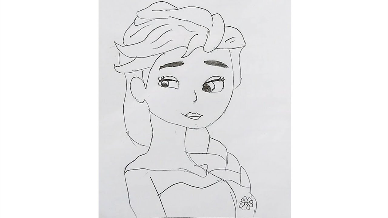 How to draw Elsa (Frozen) | Draw an Elsa | How to draw frozen ...