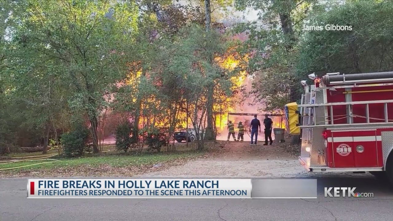 Holly Lake Volunteer Fire Department responds to house fire - YouTube