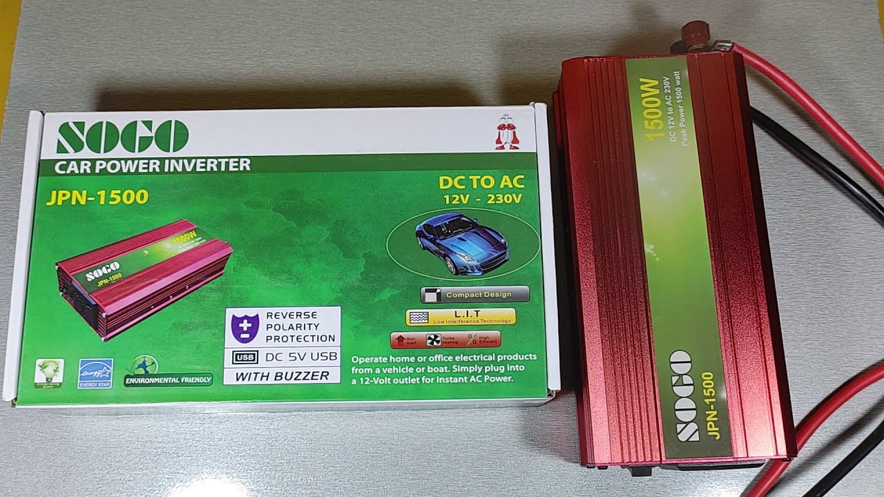 SOGO CAR POWER INVERTER JPN1500 DC 12V TO AC 230V-1500W Price Rs 6000 ...