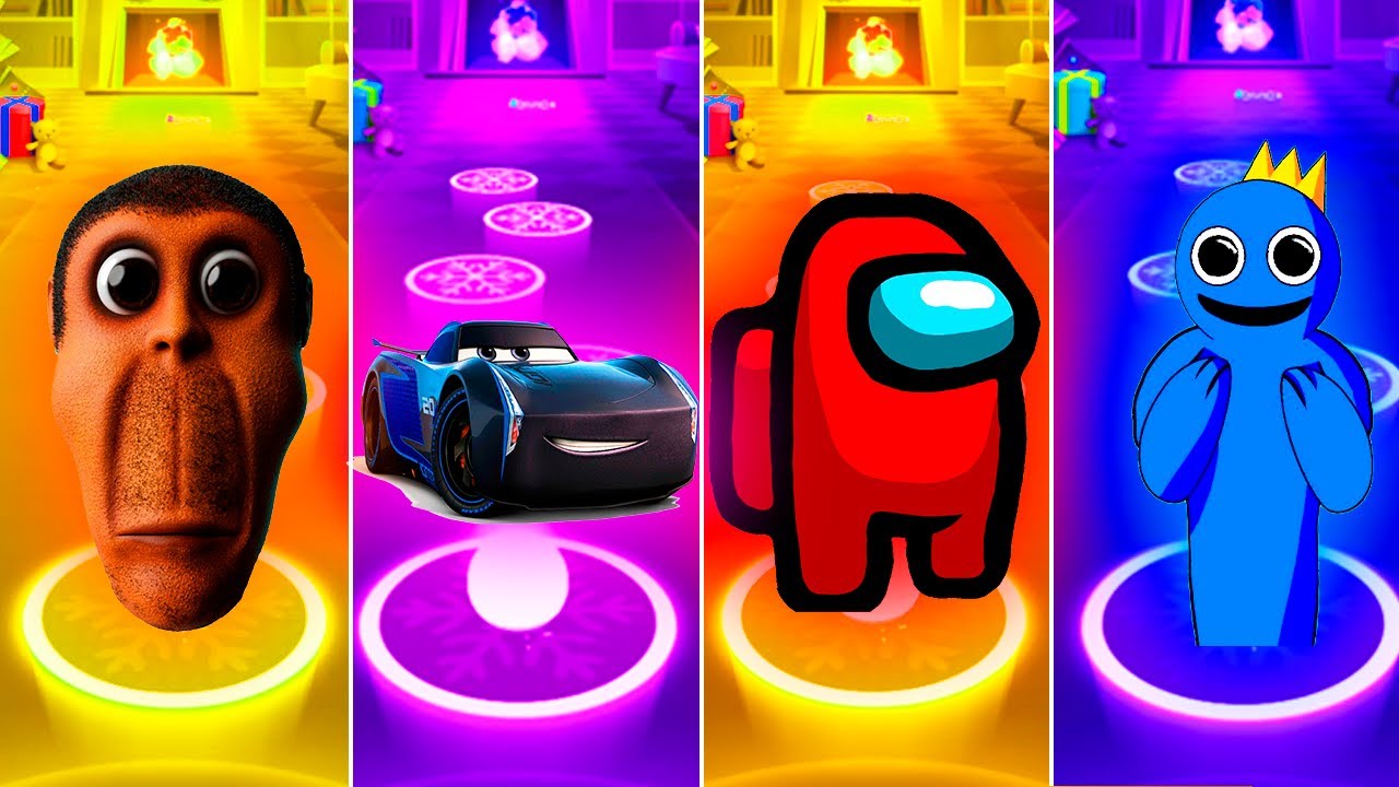 Obunga - Cars - Among Us - Rainbow Friends Blue | Tiles Hop: EDM Rush ...