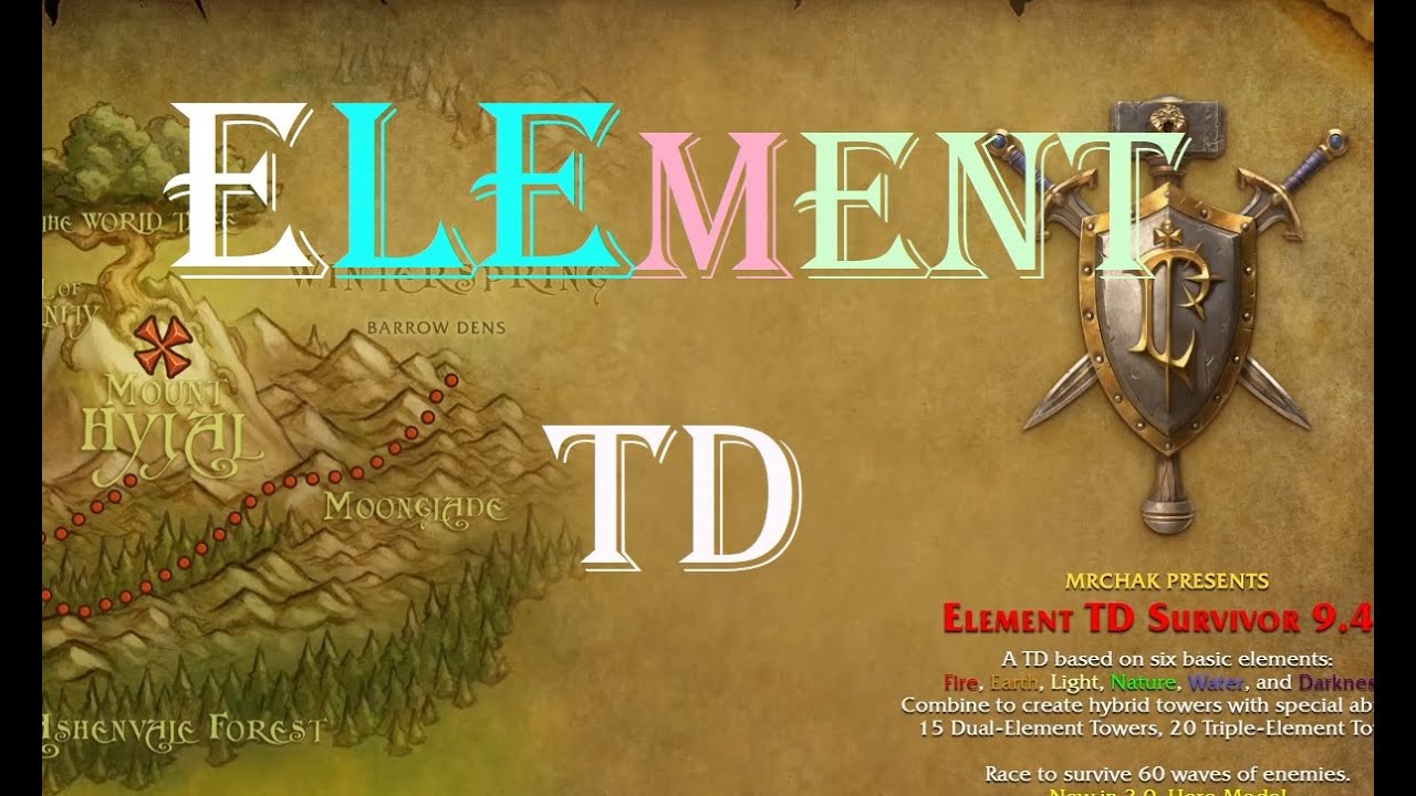 Warcraft 3, Element TD Survivor 9.4 #1 - YouTube