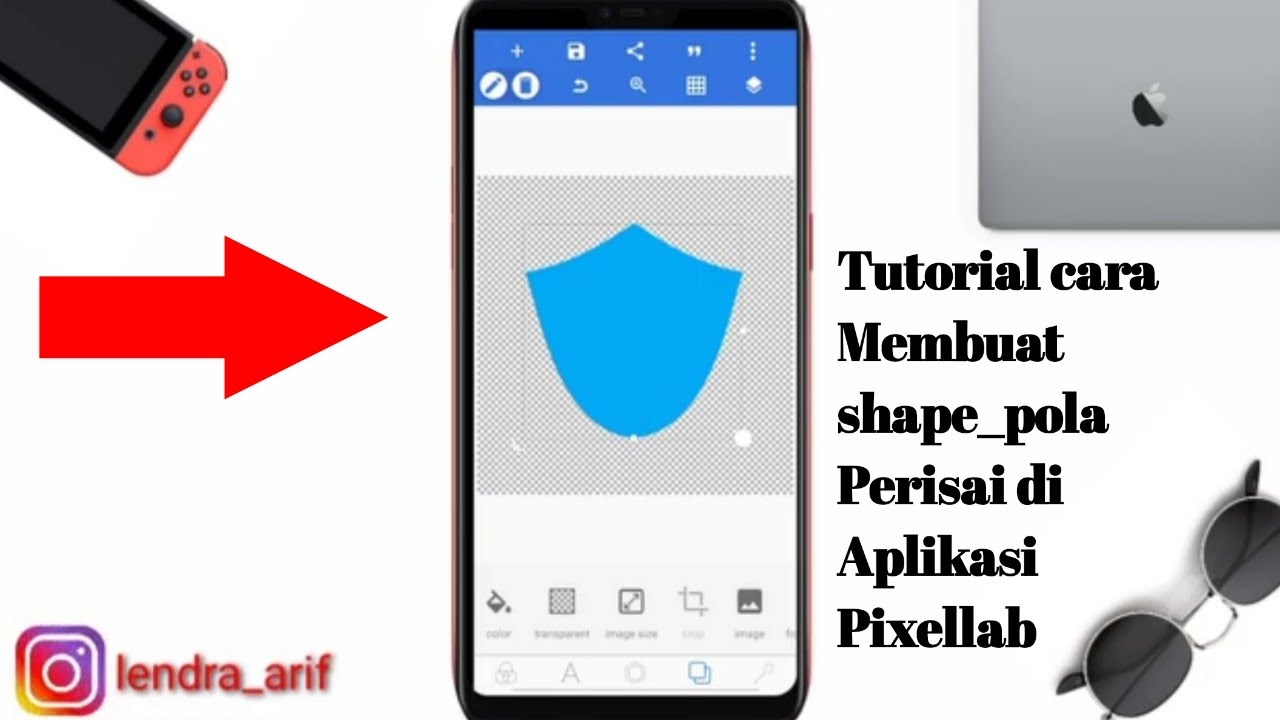 Tutorial Cara membuat Shape_Pola Perisai di Aplikasi PixelLab - YouTube