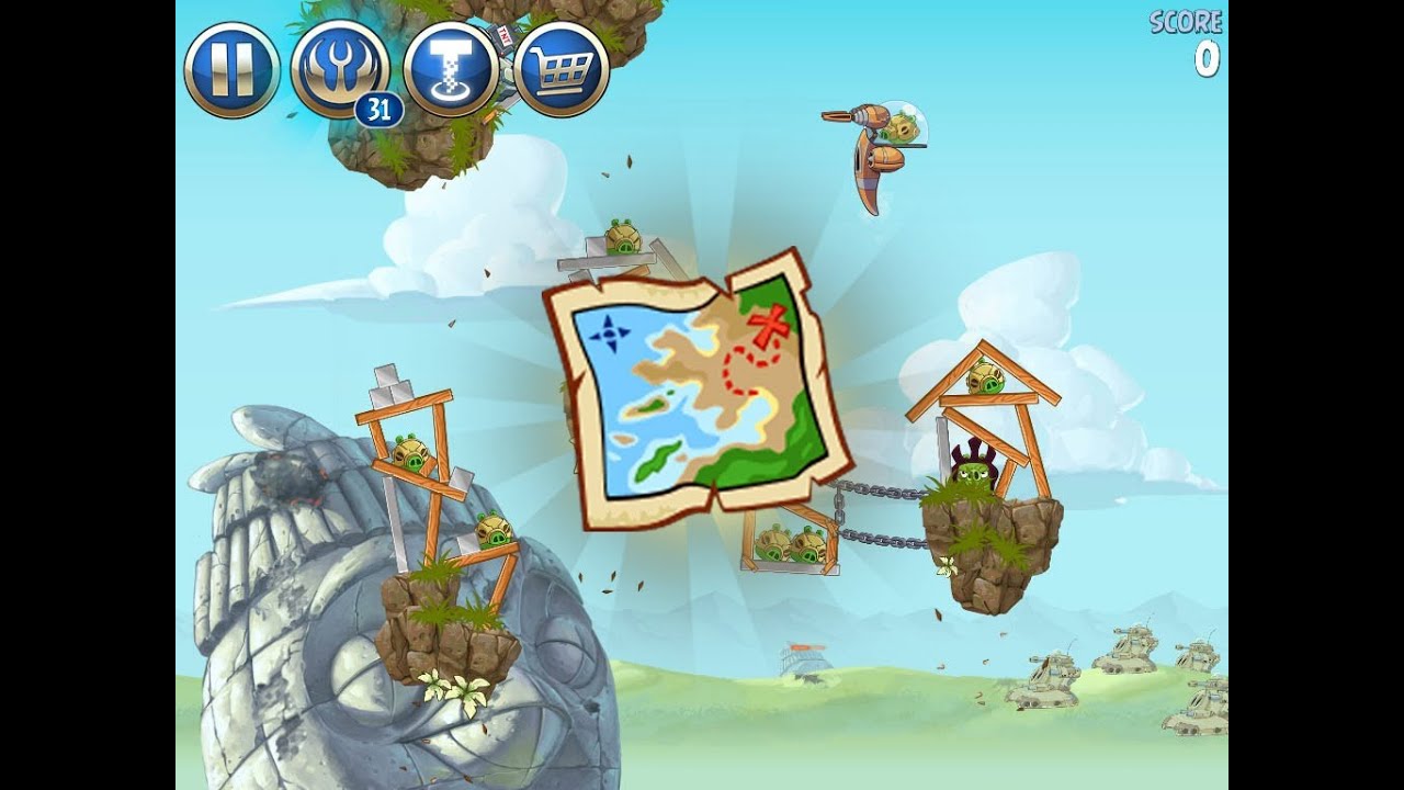 Angry Birds Star Wars 2 Battle of Naboo B3-12 Treasure Map Walkthrough ...
