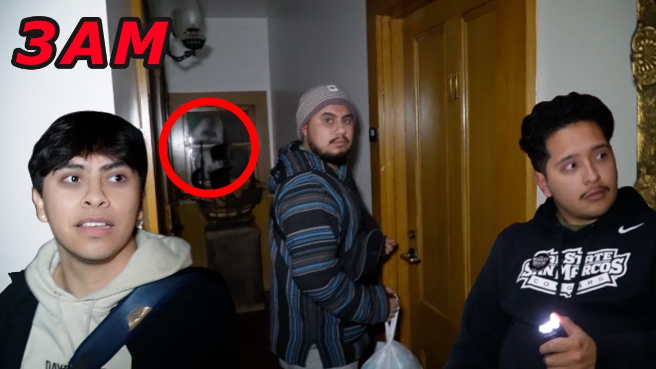 3am Challenge at a TERRIFYING HAUNTED HOTEL - YouTube