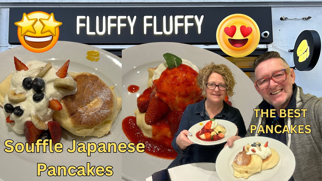The Best Souffle Pancakes From Fluffy Fluffy in Liverpool - YouTube