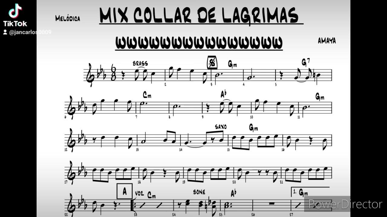 MIX COLLAR DE LAGRIMAS AMAYA HERMANOS PARTITURA PARA TECLADO 🎹😉 VIENTOS 🎺 - YouTube