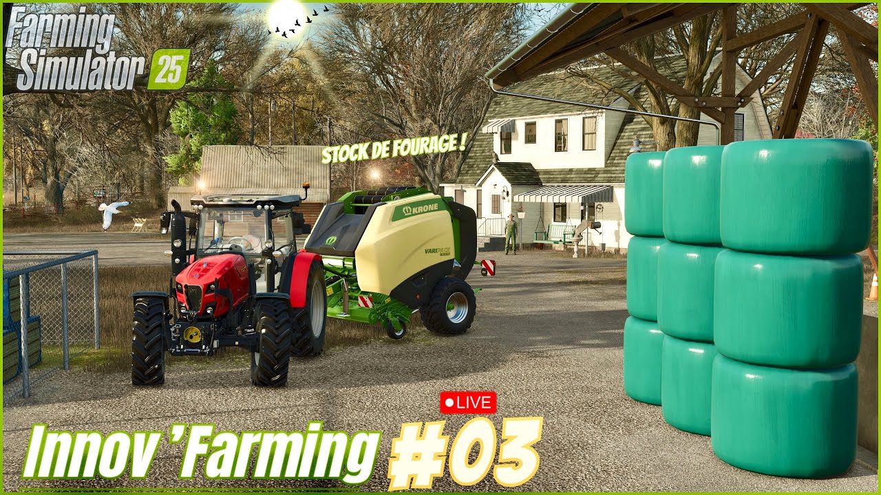 ⭕LIVE INNOV' FARMING 25 # 03 DERNIERE COUPE D'HERBE DE L'ANNEE ! - YouTube