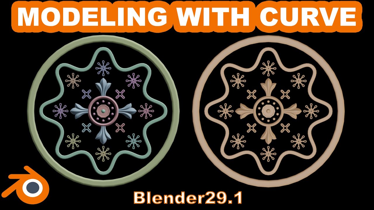 modeling with curve blender2.91 - YouTube