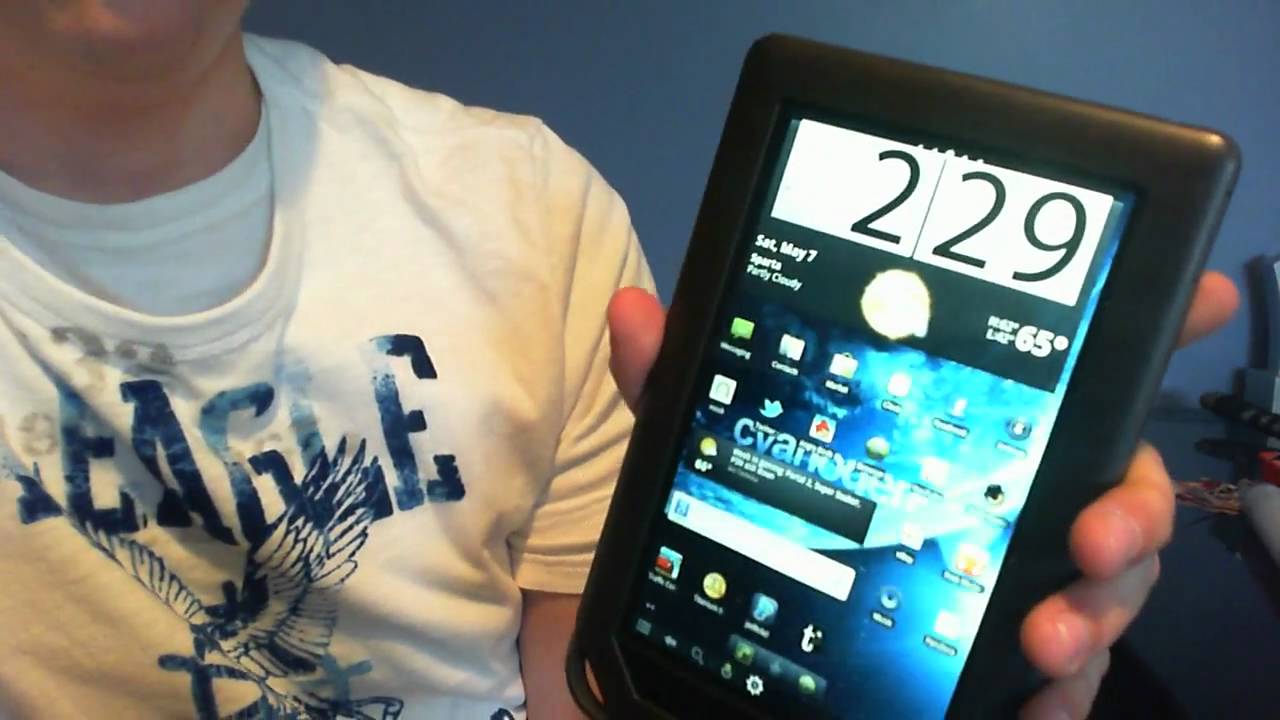 Nook Color Hacked Into Android Tablet - YouTube