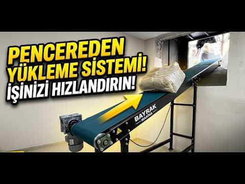Tekerlekli Seyyar PVC Bantlı Koli ve Çuval Taşıma Konveyörü | Bayrax Konveyör