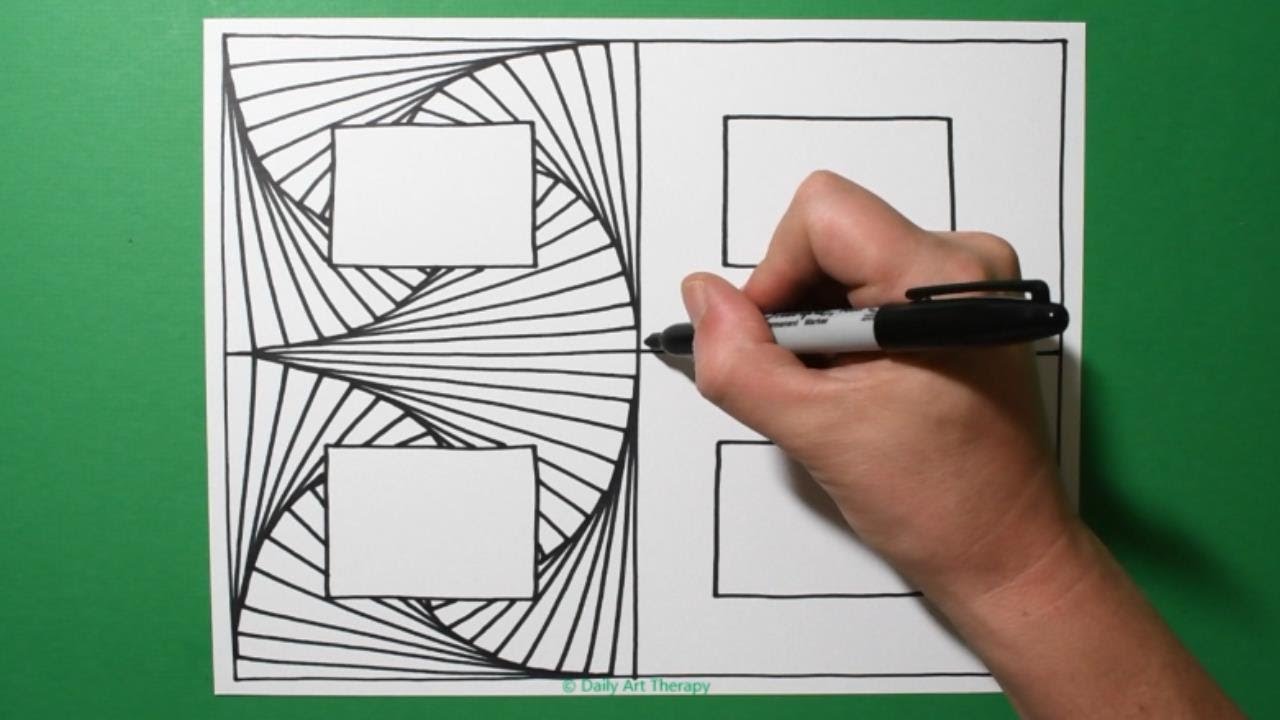 Daily Line Illusion #215 / Floating Rectangles 3D Pattern / Satisfying ...