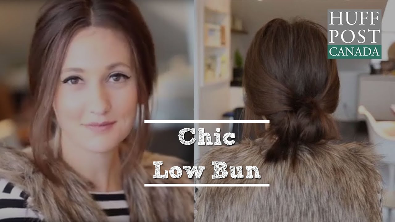 Quick Low Bun Hairstyle Tutorial - YouTube