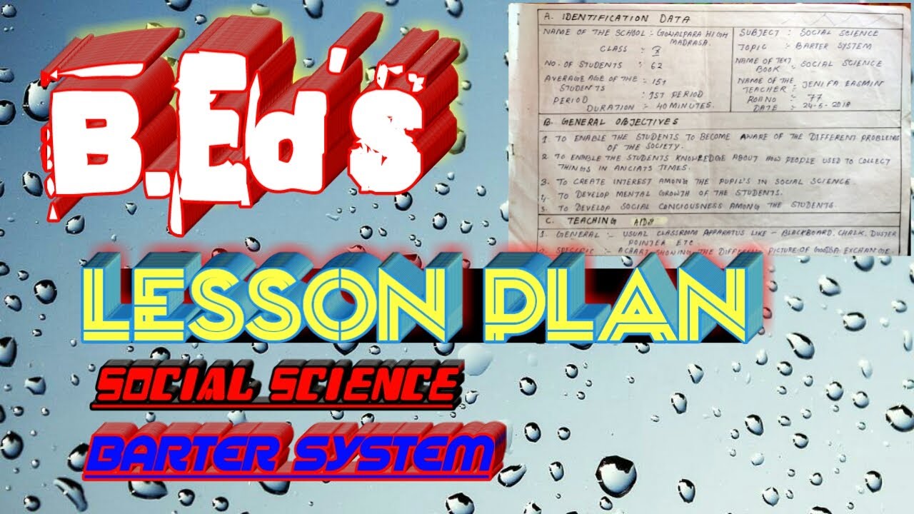 Barter System Class 10 Lesson Plan | Lesson Plan For Social Science | B ...