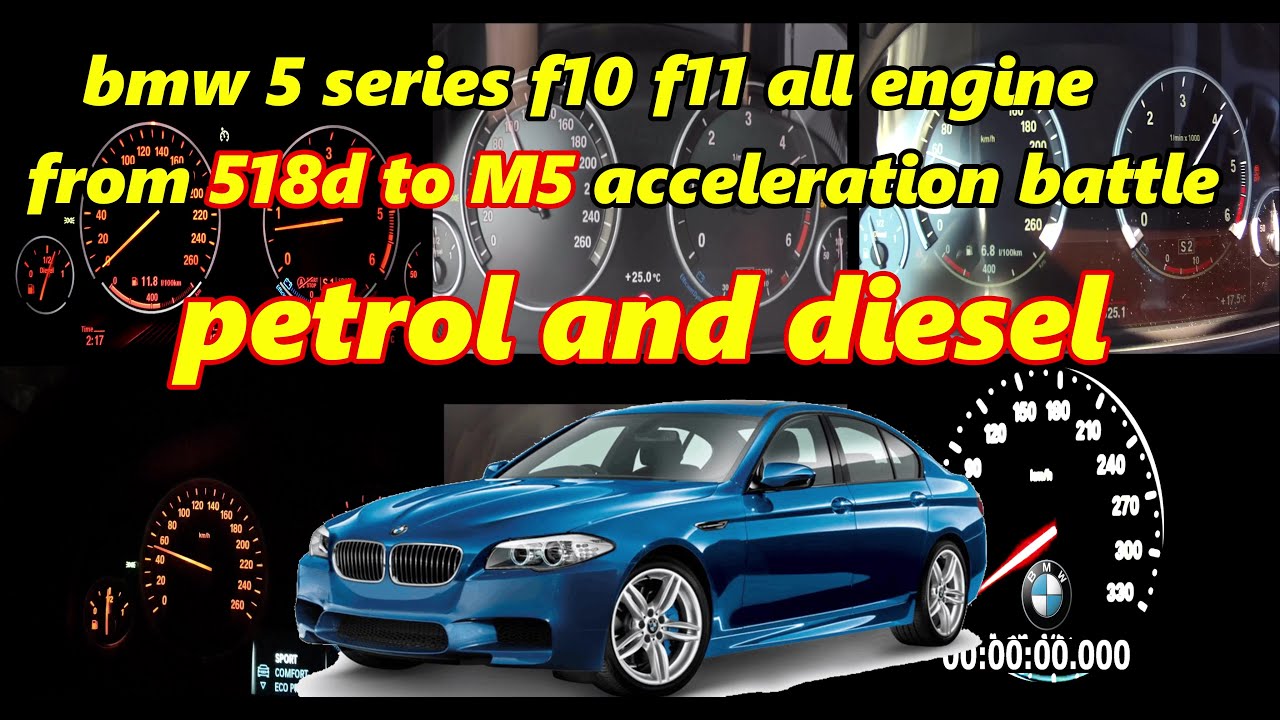 BMW 5 Series F10/F11 – All Engines from 518d to M5 Acceleration Battle ...