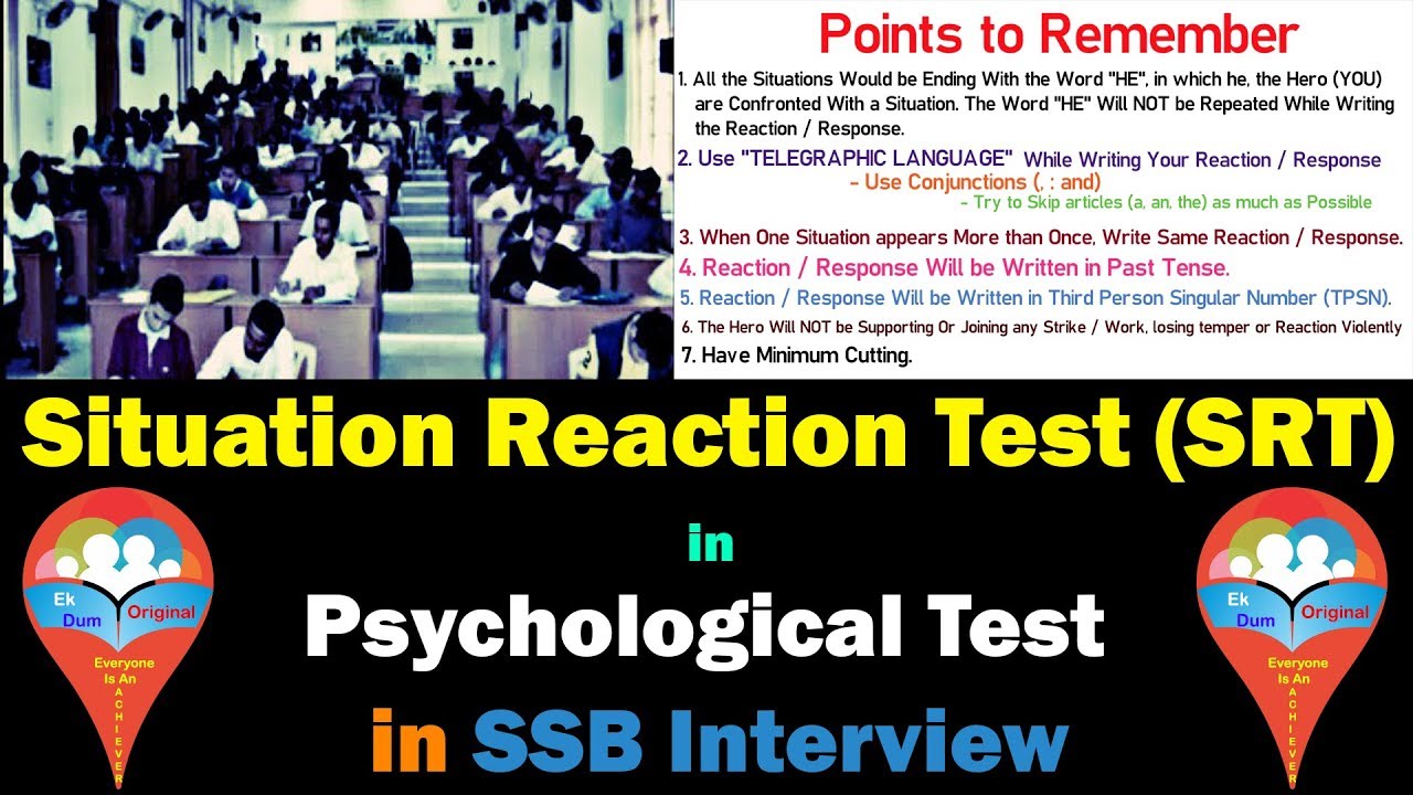 SRT in SSB Interview || Psychological Test || Hindi - YouTube