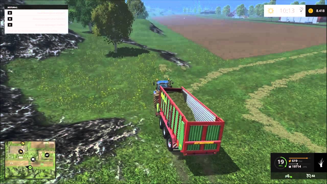 farming simulator gras rijden - YouTube