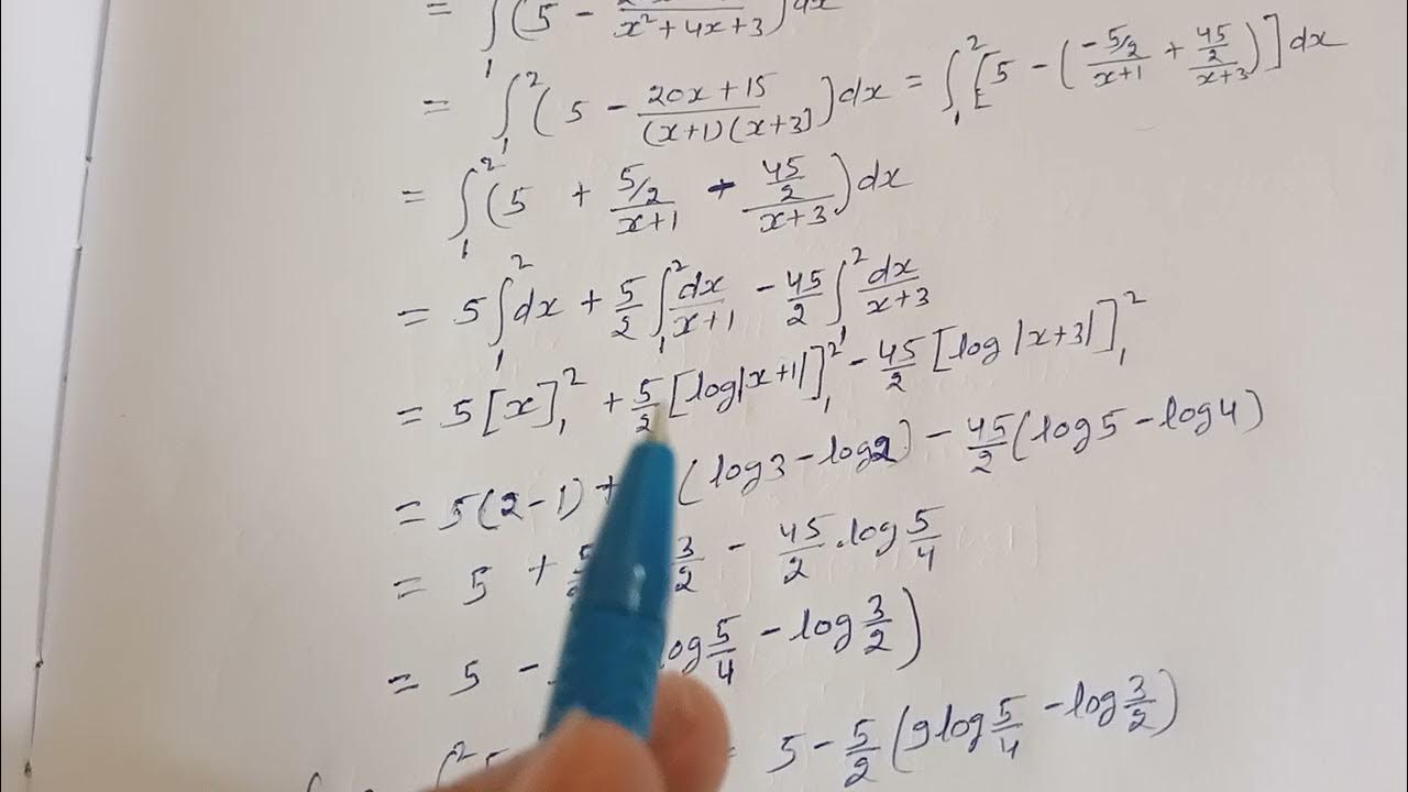 Evaluate the definite integral integration limit 1 to 2 of the function ...