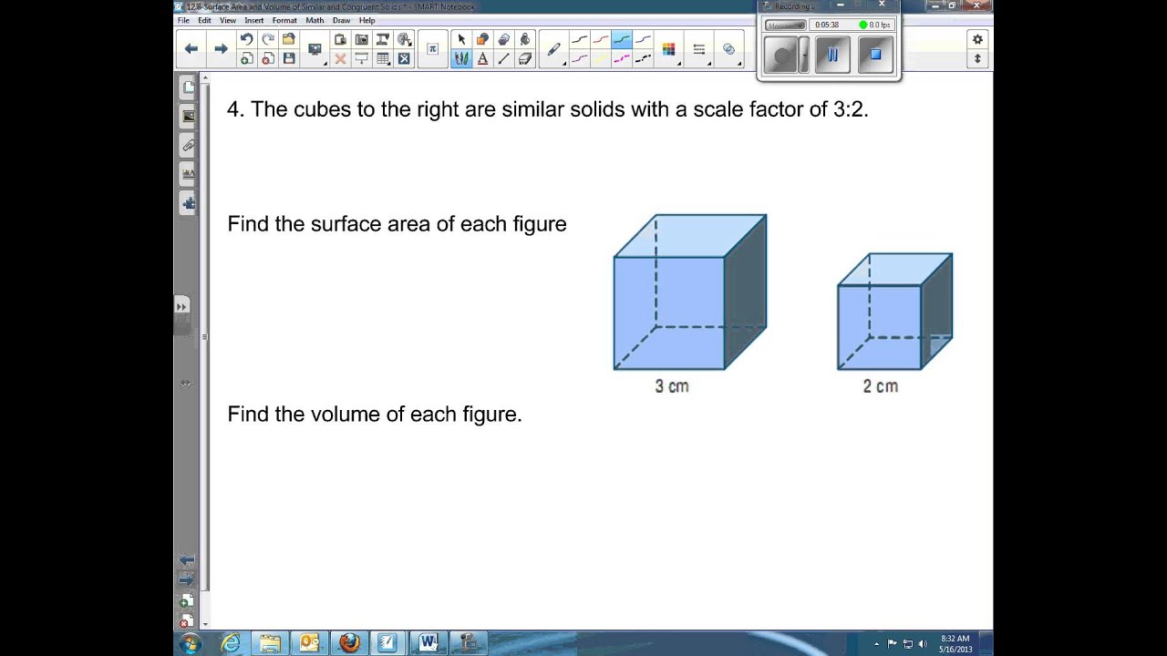 12.8-Surface Area and Volume of Similar and Congruent Solids - YouTube