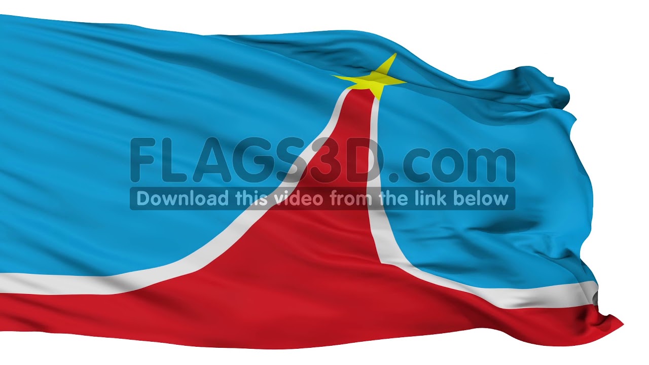 Isolated Lyubertsy city flag, Russia - YouTube