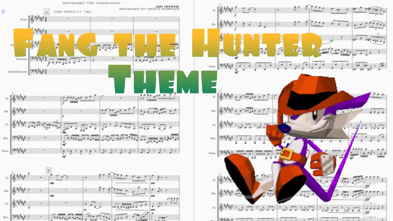 Sonic Superstars: Fang the Hunter Theme | Woodwind Quartet Arrangement ...