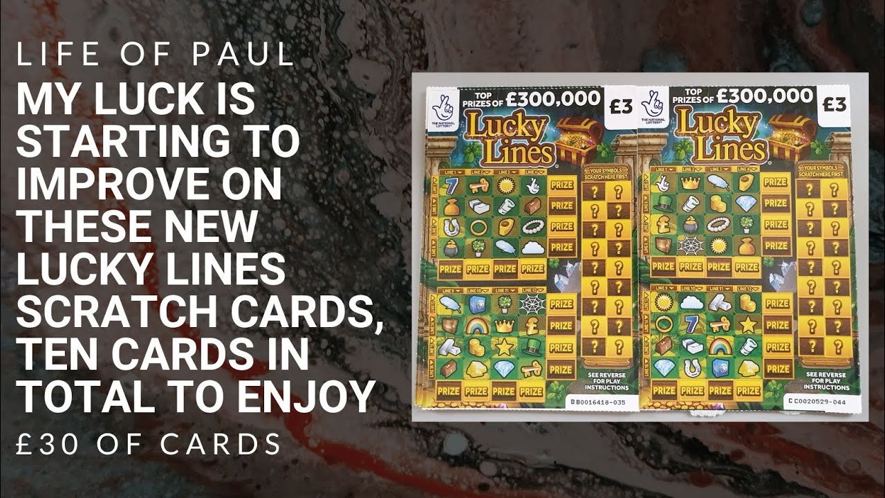 New £3 lottery scratch cards to enjoy, 10 of the new Lucky Lines Lotto ...