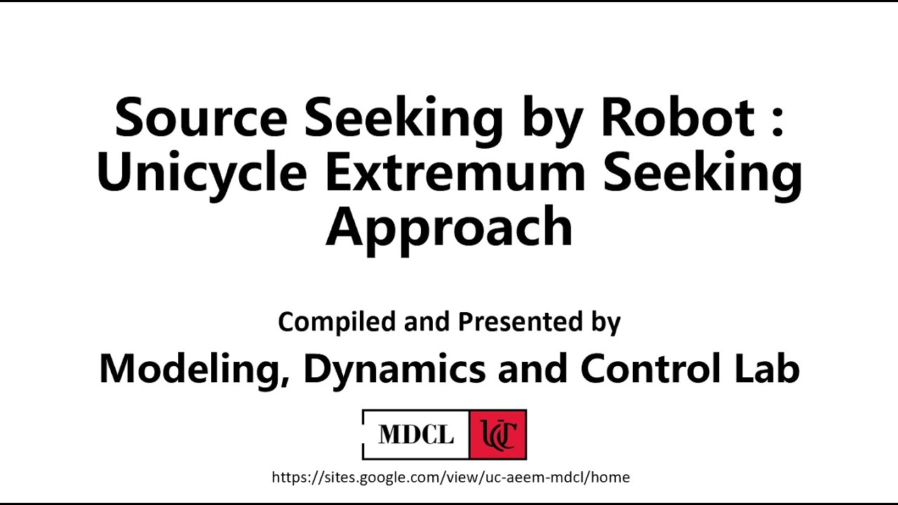 Source Seeking by Robot : Unicycle Extremum Seeking Approach - YouTube