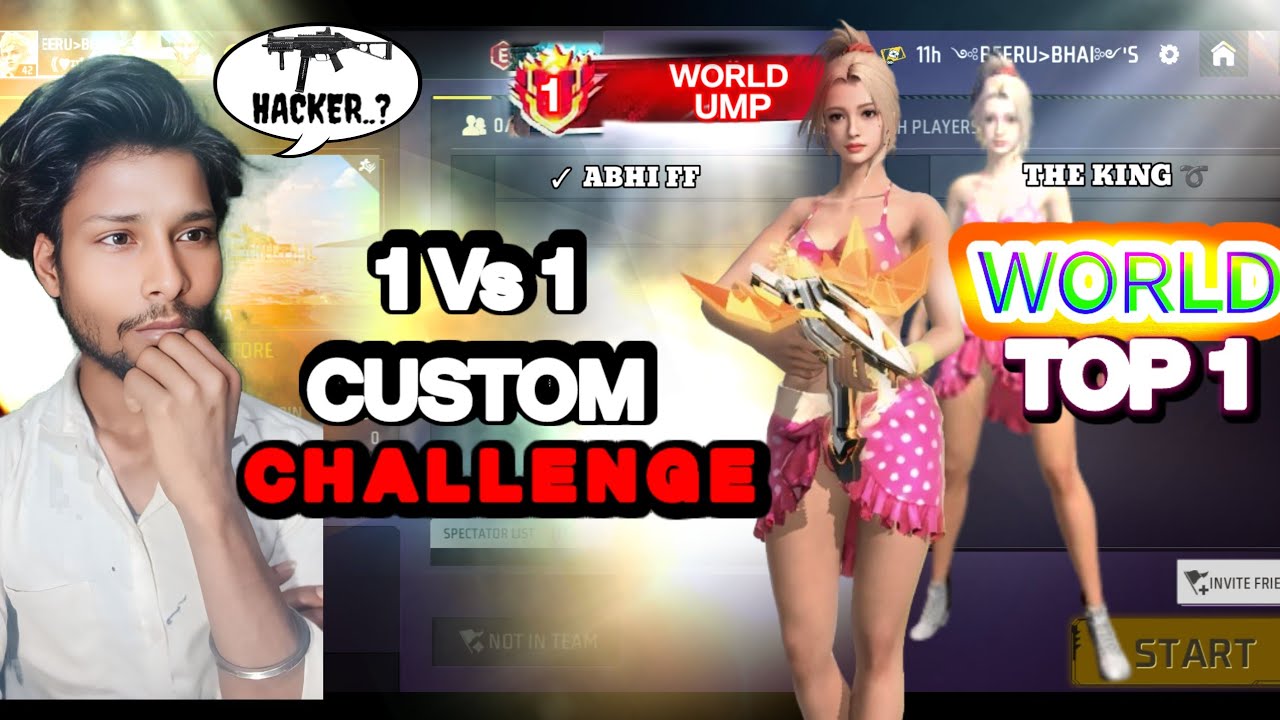 WORLD BEST PLAYER IN UMP KING CUSTOM CHALLENGE 1 VS 1 - YouTube