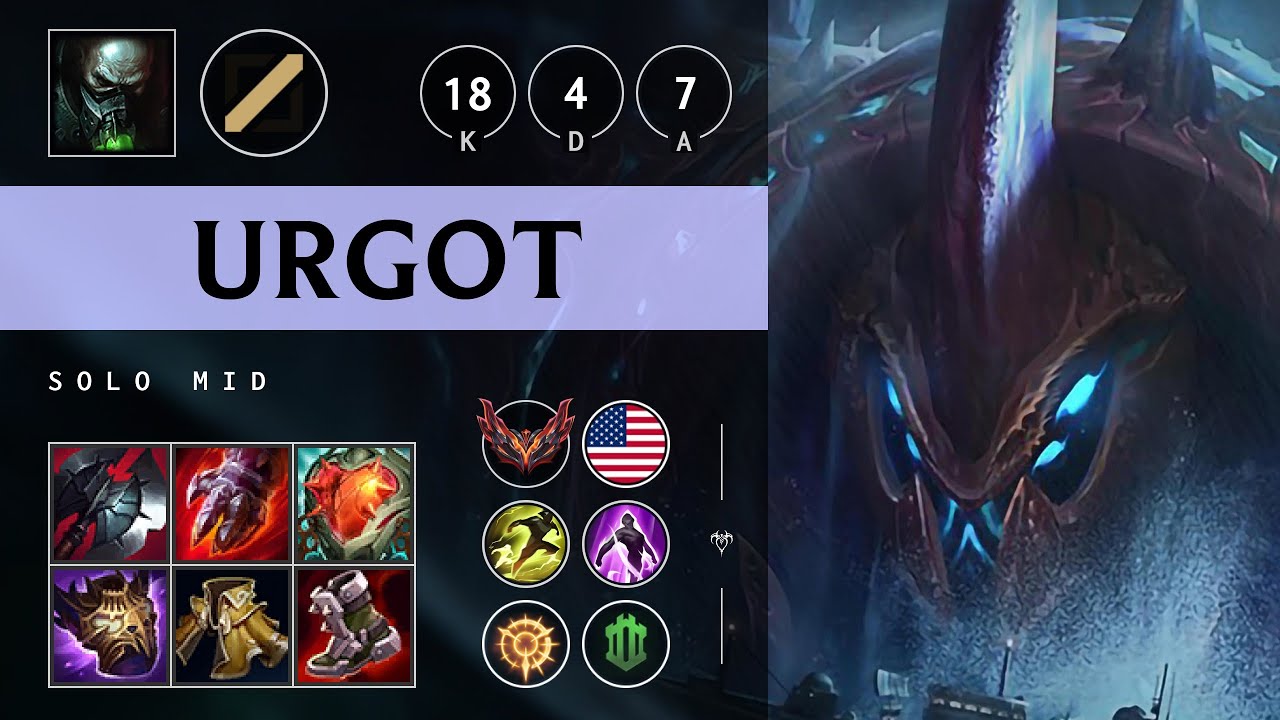 Urgot Mid vs Caitlyn - NA Grandmaster Patch 25.04 - YouTube