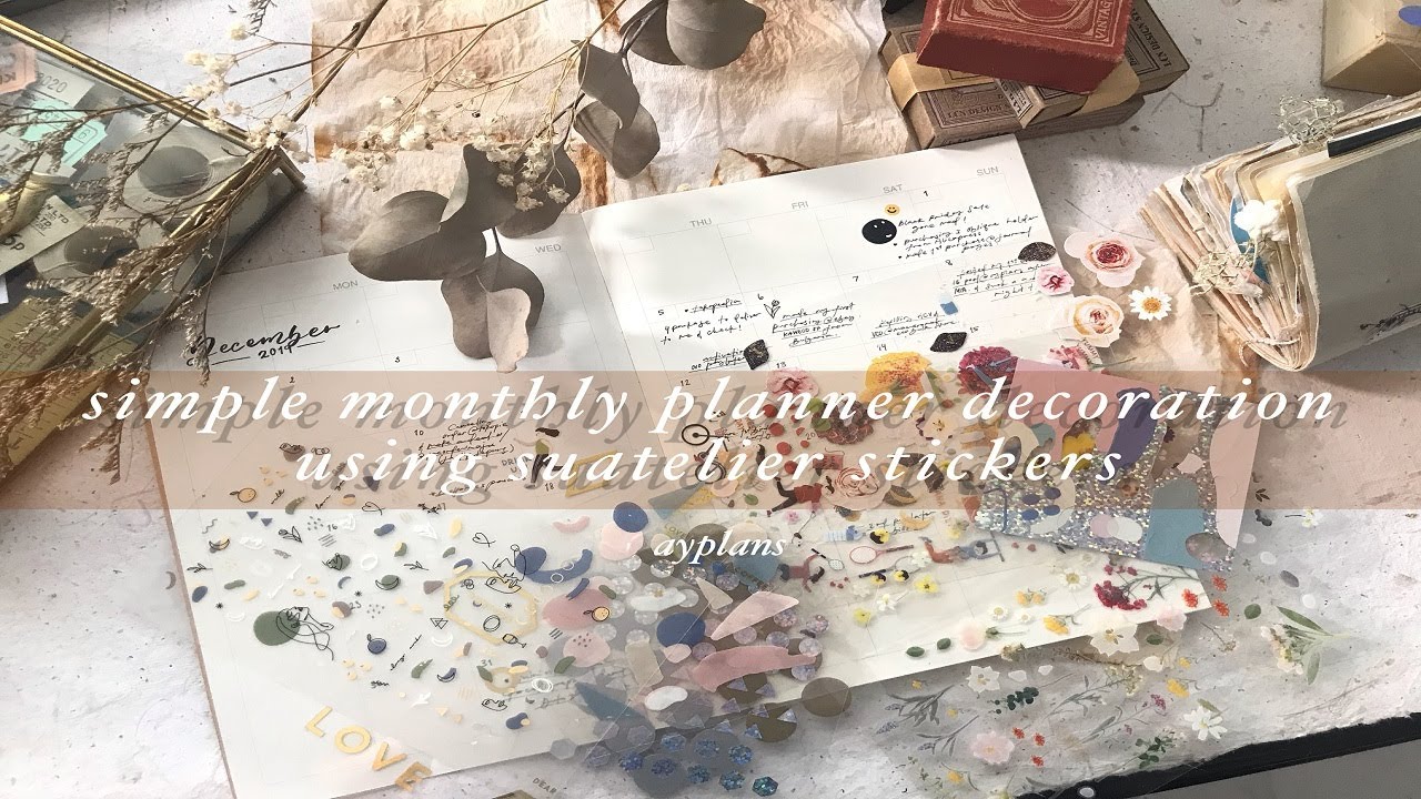 Decorating A5 Muji Monthly Planner with Suatelier Stickers | 2020 ...
