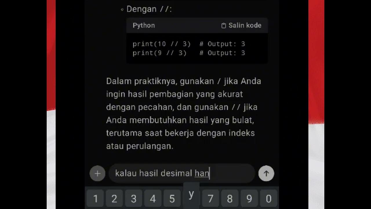 Mengenal Dasar Python Programming | operator, kontrol aliran data, fungsi - YouTube