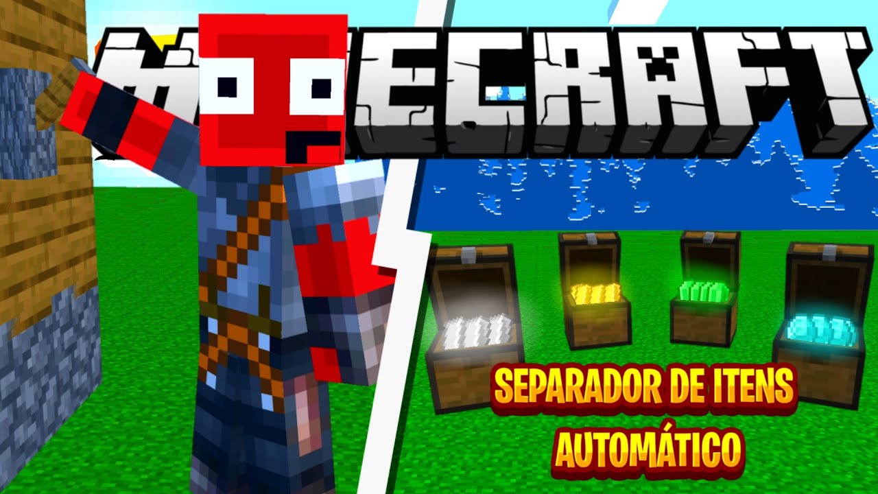 TUTORIAL DE COMO FAZER UM SEPARADOR DE ITENS NO MINECRAFT!!! | Nordico escarlate - YouTube